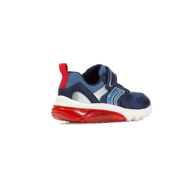 Geox Boys Trainer J Ciberdron J45LBC Navy/Red - Donaghys