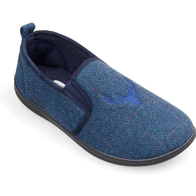 Padders Mens Huntsman Slippers Navy - Donaghys